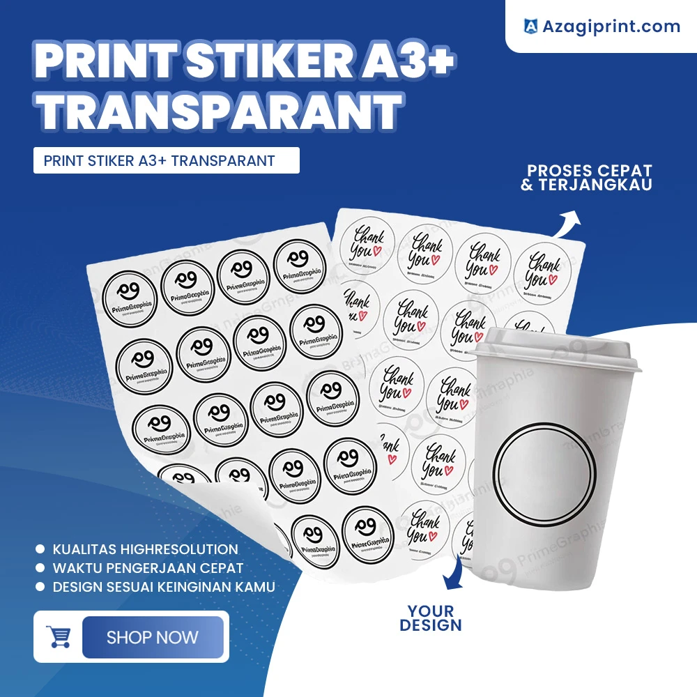Print Sticker A3+ Stiker Transparan | Desa Percetakan Online | Digital ...
