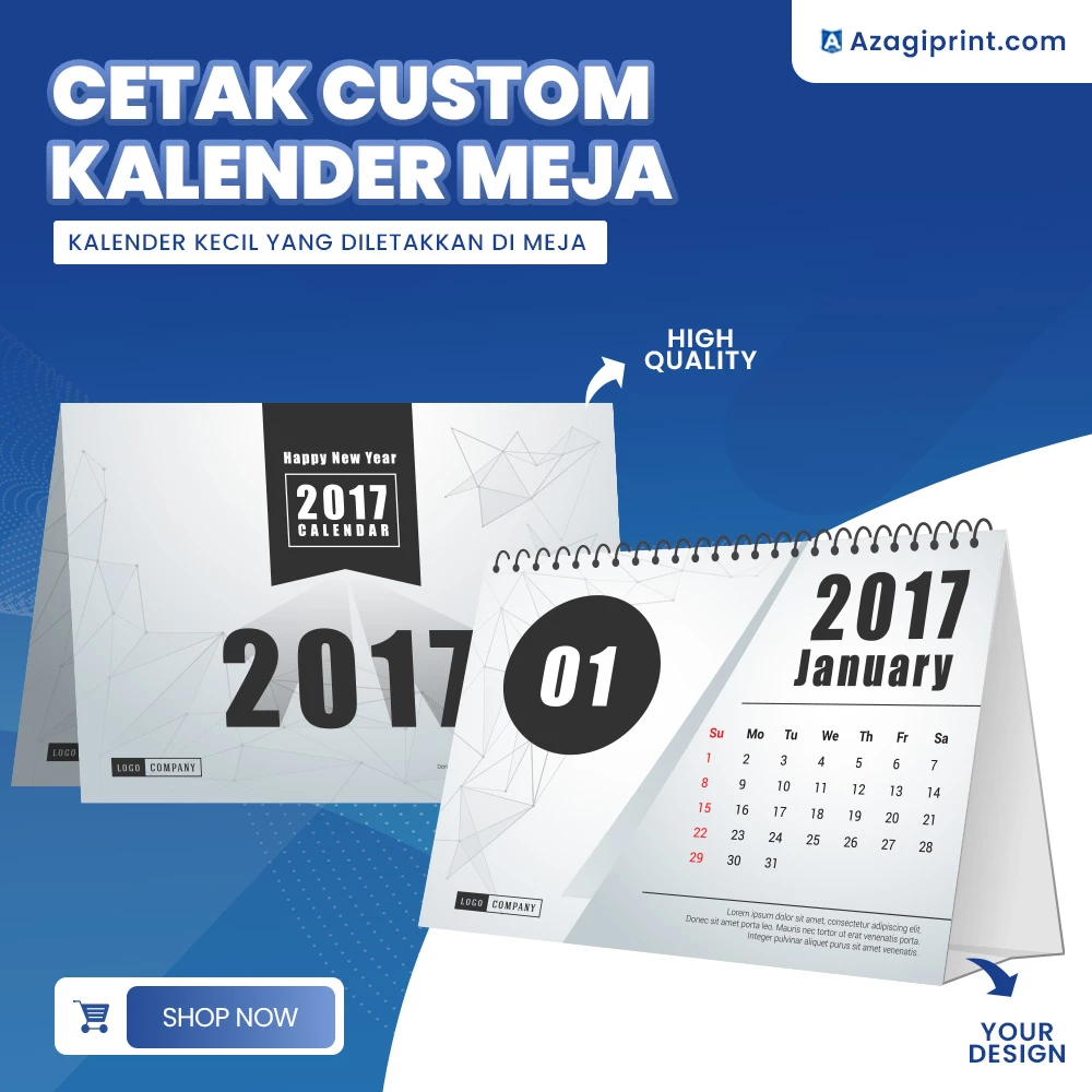 Kalender Meja Custom A5 | Desa Percetakan Online | Digital Printing ...