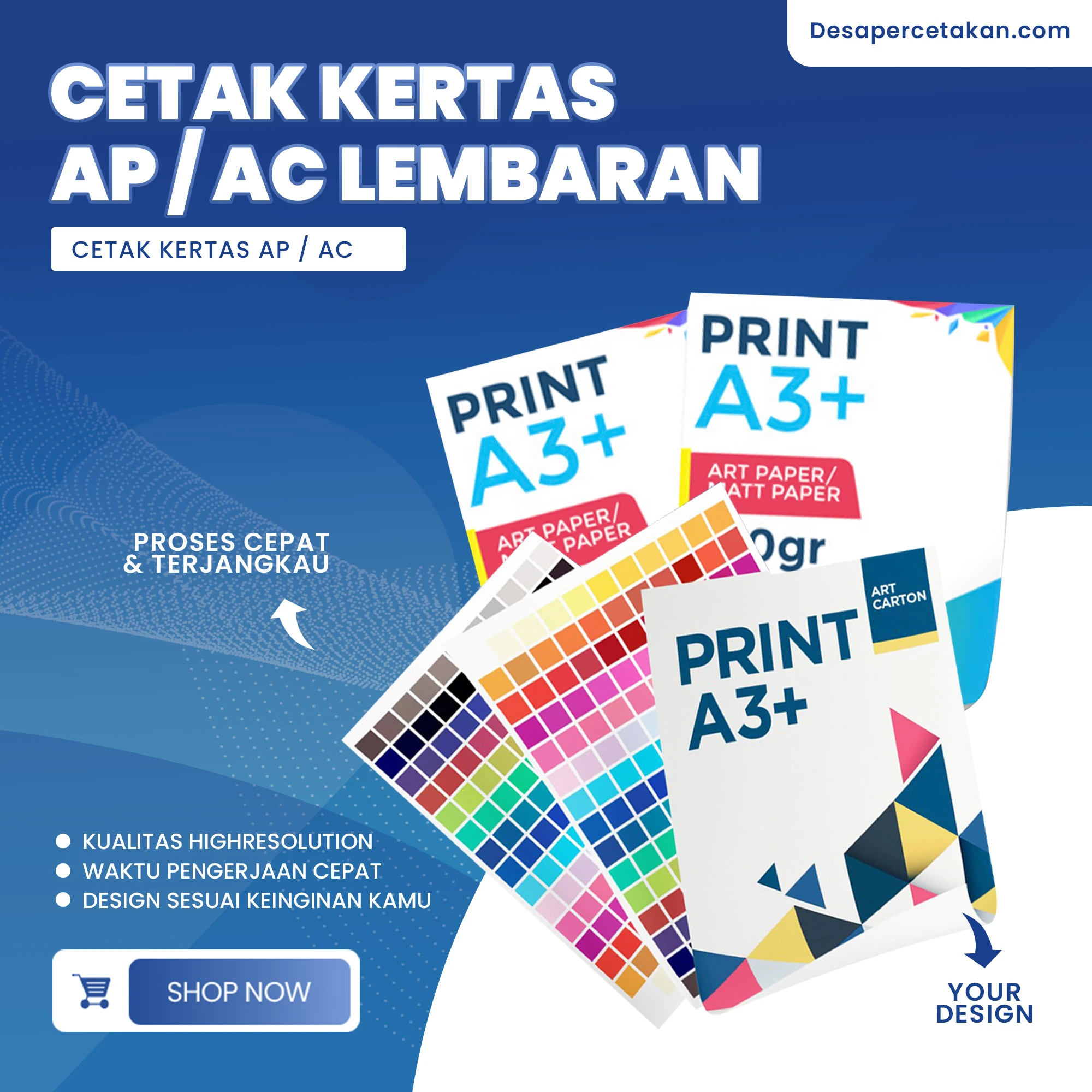 Print Kertas A3+ Cetak Hvs Ap Ac Lembaran | Desa Percetakan Online ...
