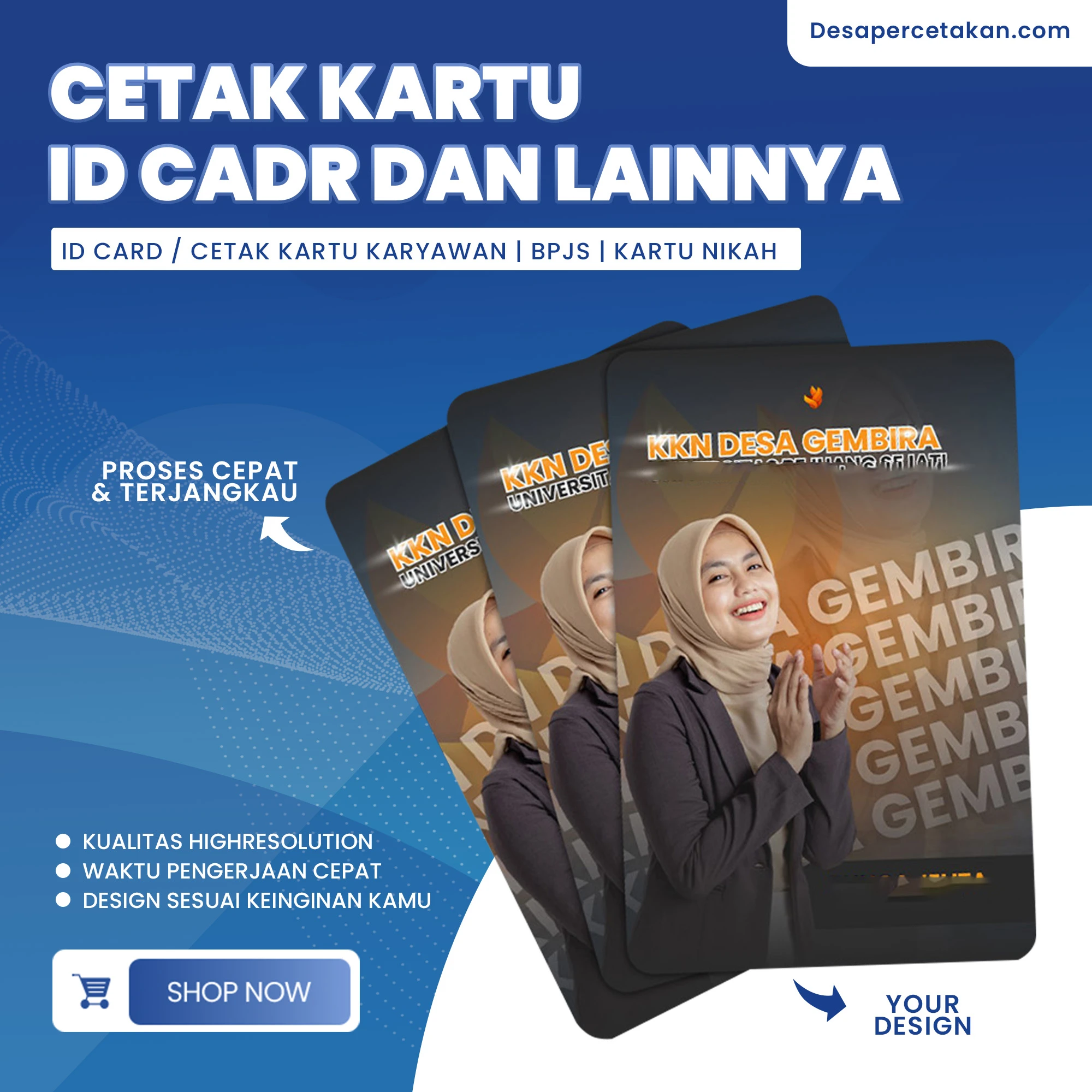Id Card / Cetak Kartu Karyawan | Bpjs | Kartu Nikah | Desa Percetakan ...