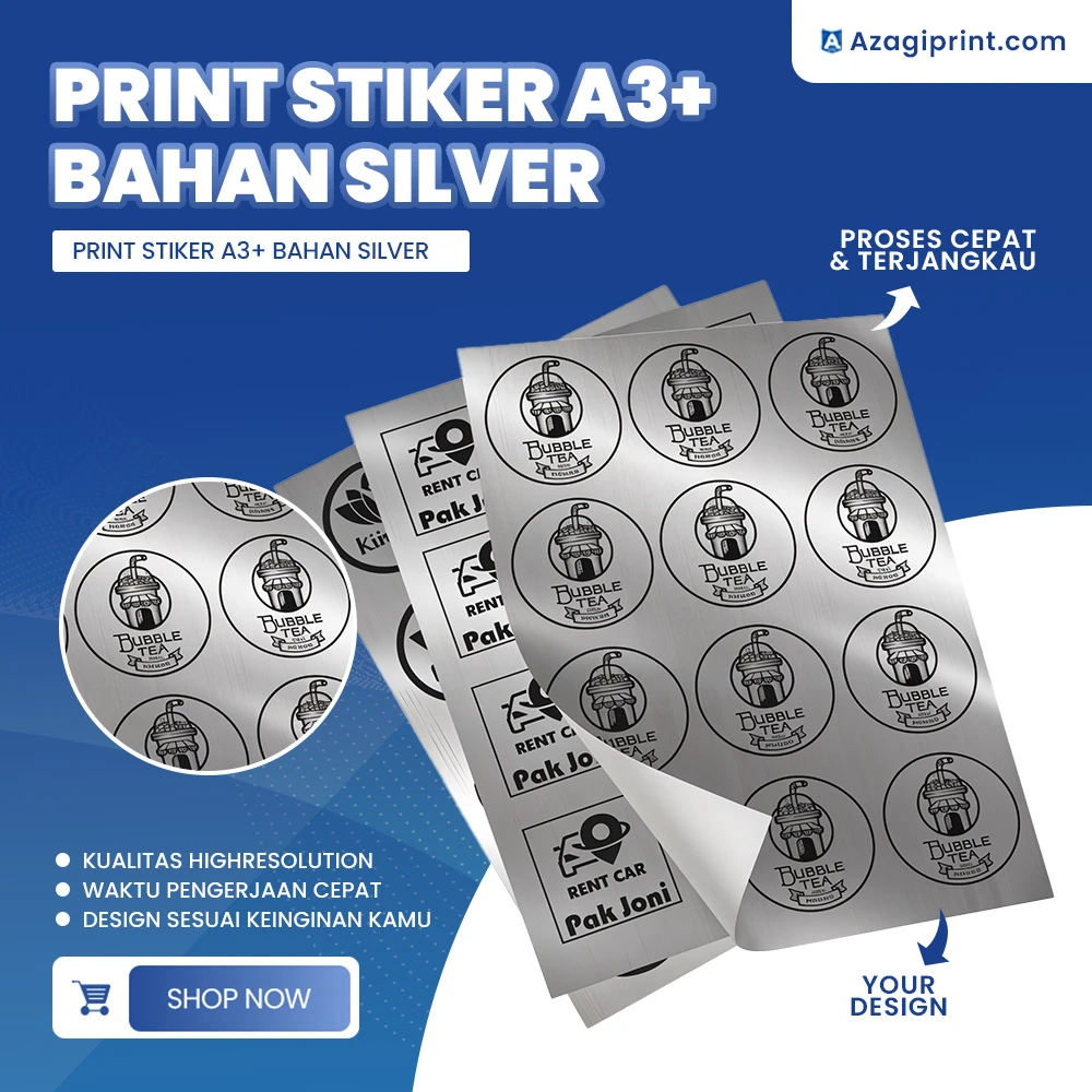 Print Sticker A3+ Stiker Silver | Desa Percetakan Online | Digital ...