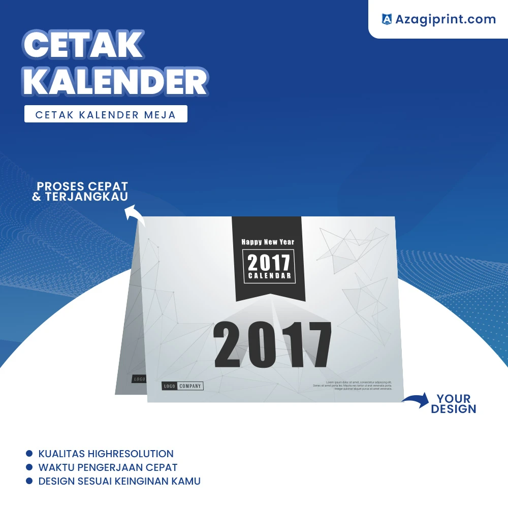 Kalender Meja Custom A5 Tahun 2026 | Desa Percetakan Online | Digital ...
