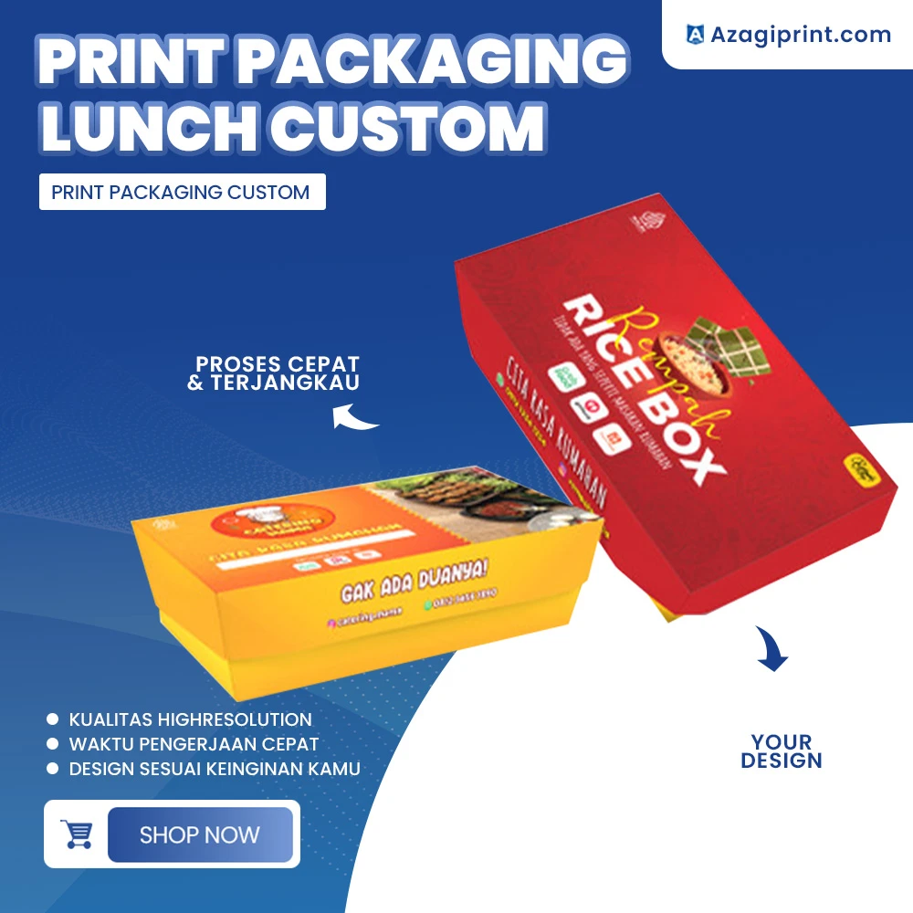 Cetak Lunch Box Custom Bahan IVORY | Desa Percetakan Online | Digital ...