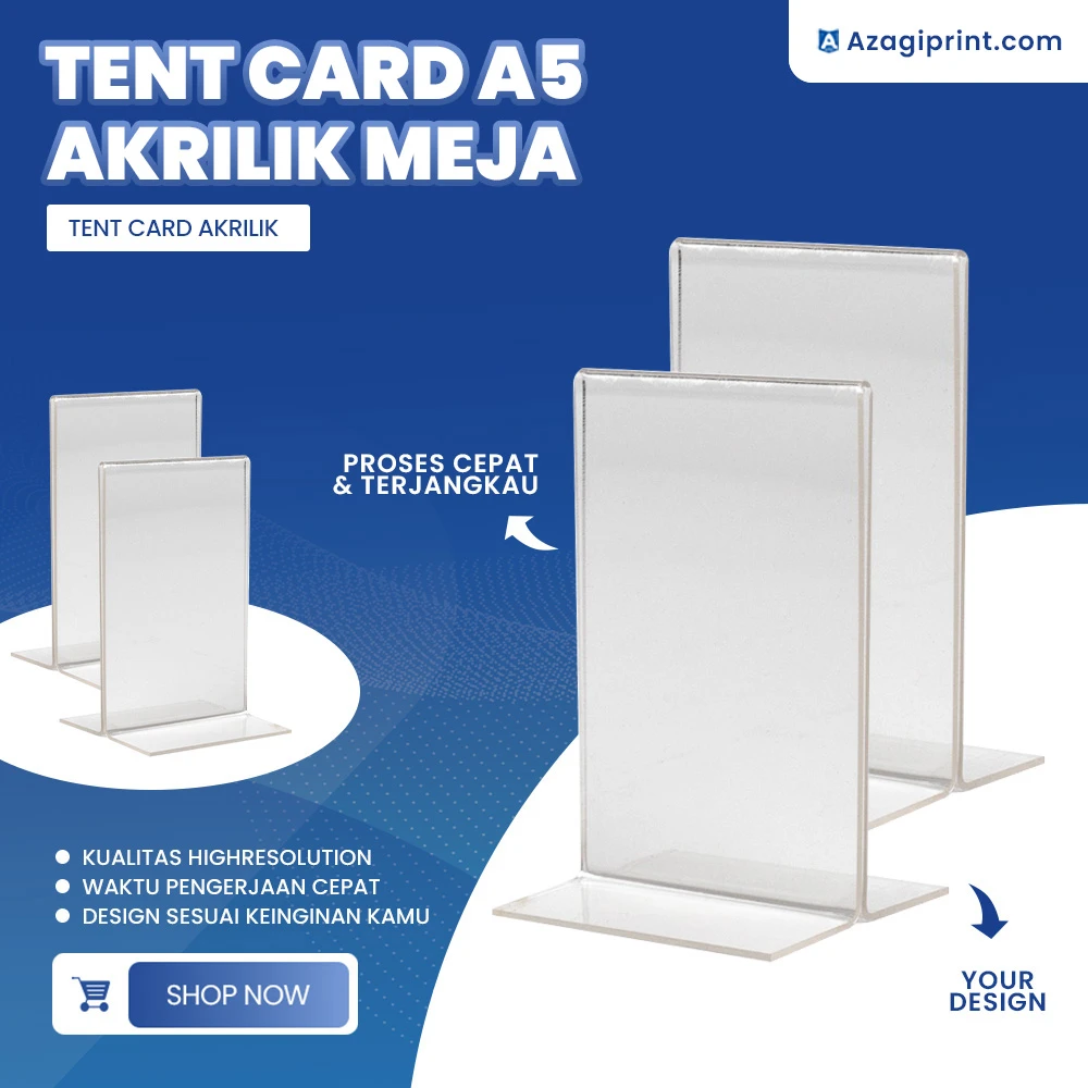 Tent Card A5 Akrilik Meja | Desa Percetakan Online | Digital Printing ...